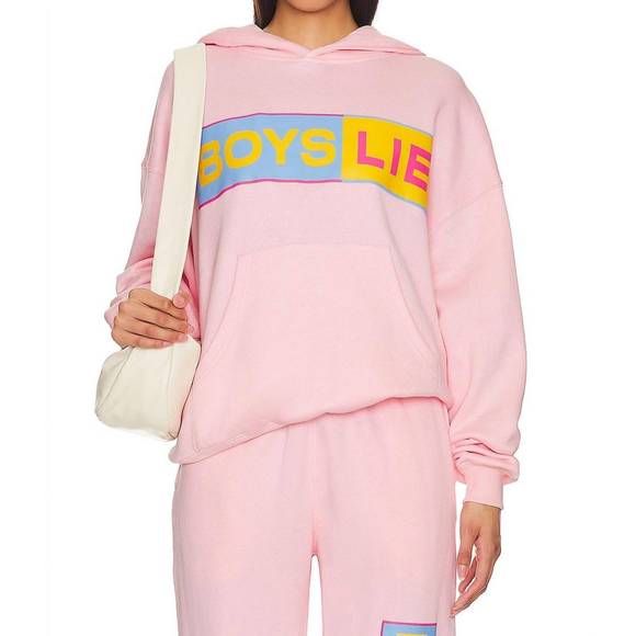 Boys Lie | Tops | New Boys Lie Better Half Boyfriend Hoodie In Pink ...